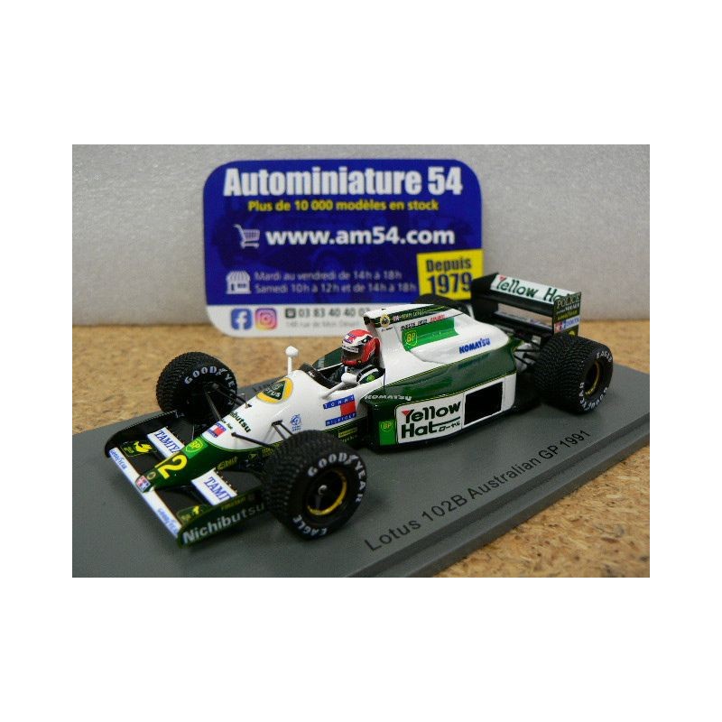 1991 Lotus 102B Johnny Herbert n°12 Australian GP S5491 Spark Model