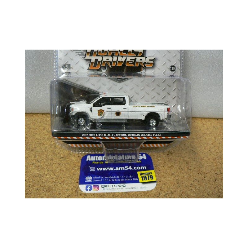 Ford F350 Detroit Police " Dually Drivers "40080-D Greenlight 1.64ième