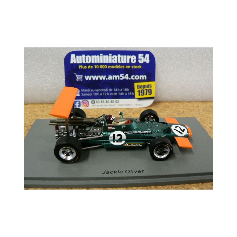 1969 BRM P133 n°12 Jackie Oliver GP S5706 Spark Model