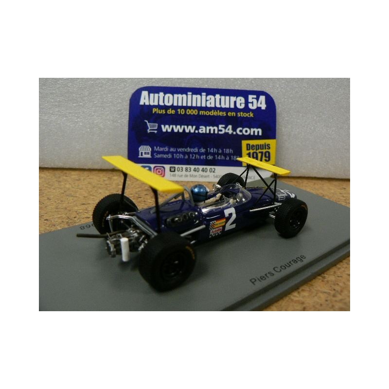 1968 Brabham BT23C n°2 Piers Courage 1st Winner Buenos Aires F2 GP S7430 Spark Model