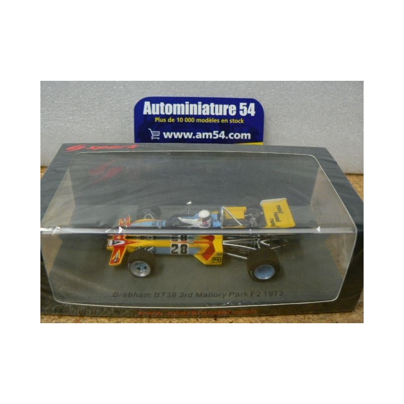 1972 Brabham BT38 n°28 Carlos Retmann 3rd Mallory Park F2 S7435 Spark Model
