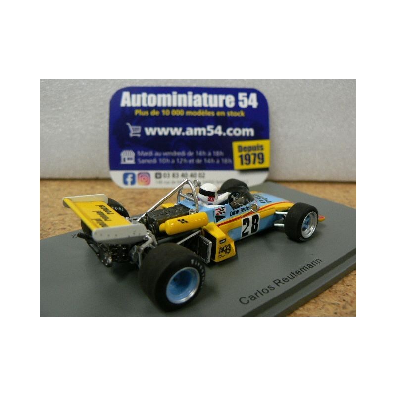 1972 Brabham BT38 n°28 Carlos Retmann 3rd Mallory Park F2 S7435 Spark Model