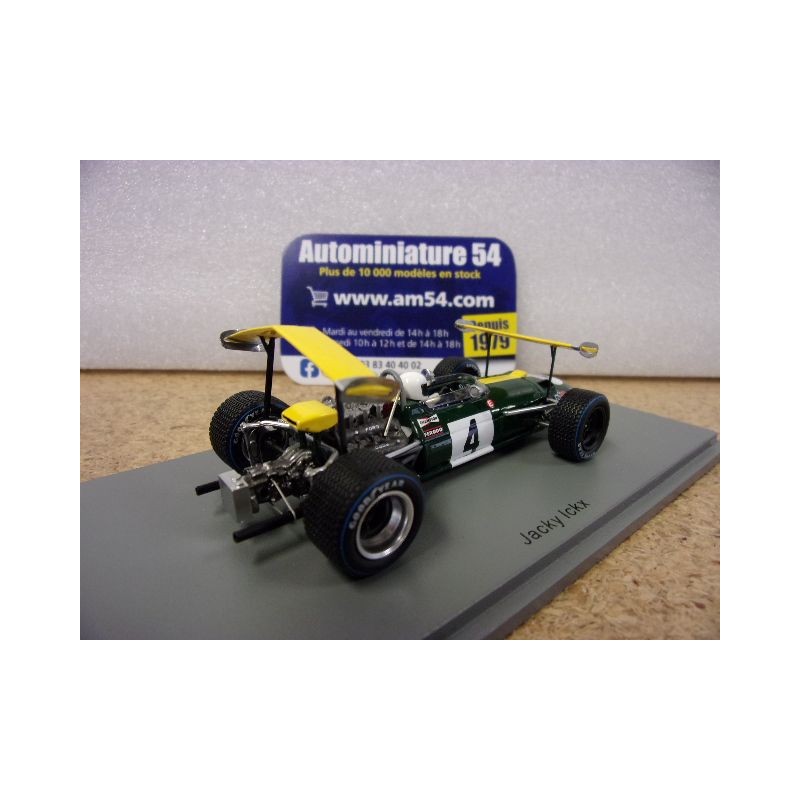 1966 Brabham BT26A n°4 Jackie Ickx 6th Spanish GP S8315 Spark Model