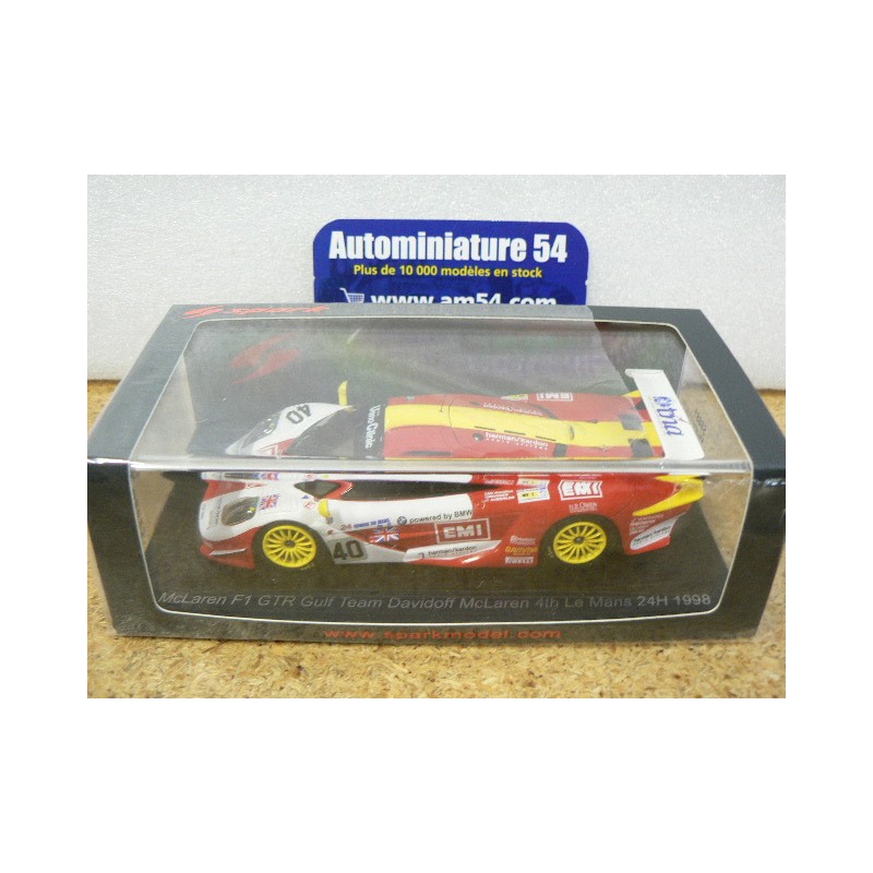 1998 McLaren F1 GTR n°40 O'rourke - Sugden - Auberlen 4th Le Mans S6681 ...