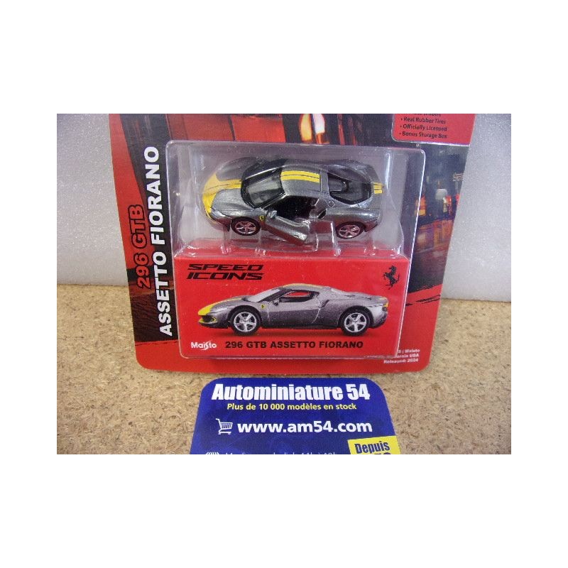 Ferrari 296 GTB Grey Assetto Fiorano 15704GR Maisto Speed Icons