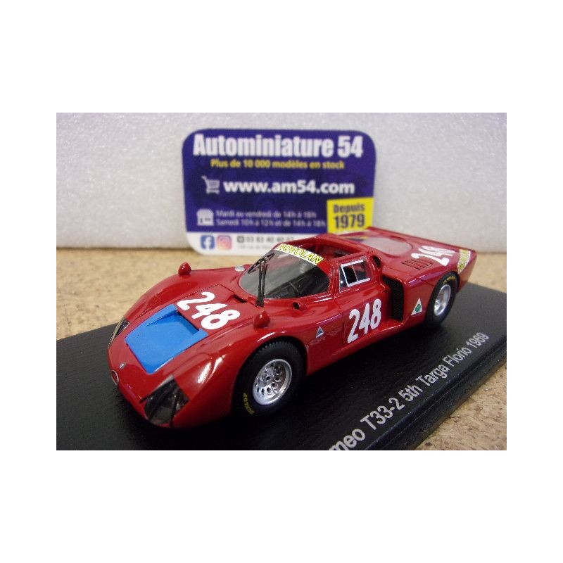 1969 Alfa Roméo T33-2 n°248 Pinto - Alberti 5th Targa Florio SI037 ...