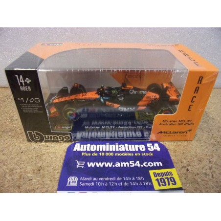 2025 McLaren MCL39 n°81 Oscar Piastri Australian GP 18-38249-81 Bburago ...